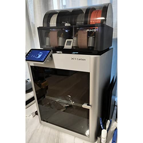 3D Printer X1-Carbon Combo high Speed Multi-Color Support 16 Colors Printer Al Driver with LAN WAN Dual Printing DIY for Home and School Printing (Gray -X1-Carbon Combo)