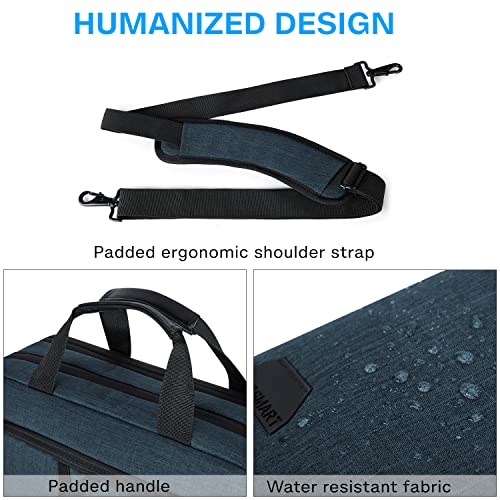 BAGSMART 17.3 Inch Laptop Bag, Expandable Computer Bag Laptop Briefcase Men Women,Laptop Shoulder Bag,Work Bag Business Travel Office, Dark Blue