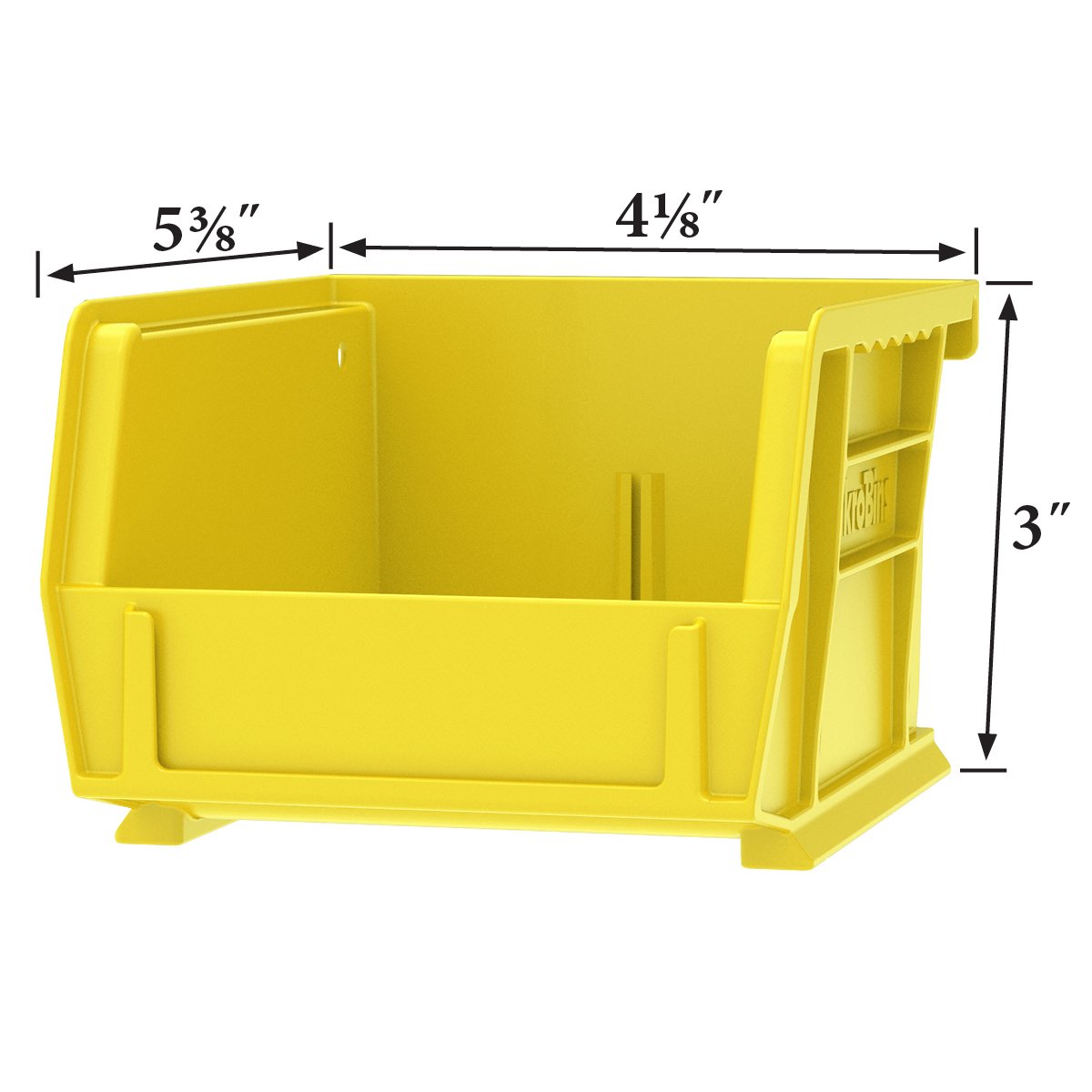 Akro-Mils 30210 AkroBins Plastic Hanging Stackable Storage Organizer Bin, (5-Inch x 4-Inch x 3-Inch), Red, 6-Pack