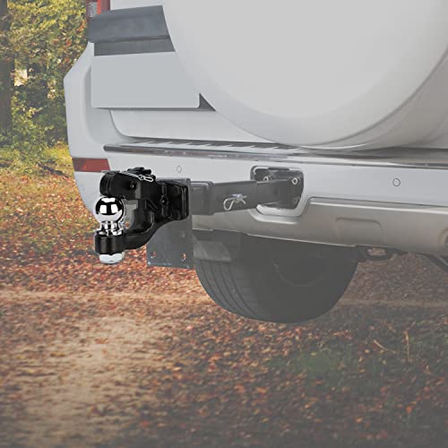 ONLTCO Pintle Hook Pintle Hitches Receiver Hook 10 TON Combination Hitch Ball 2-5/16β Fits Hitch Hook Military Receiver 12000 lbs