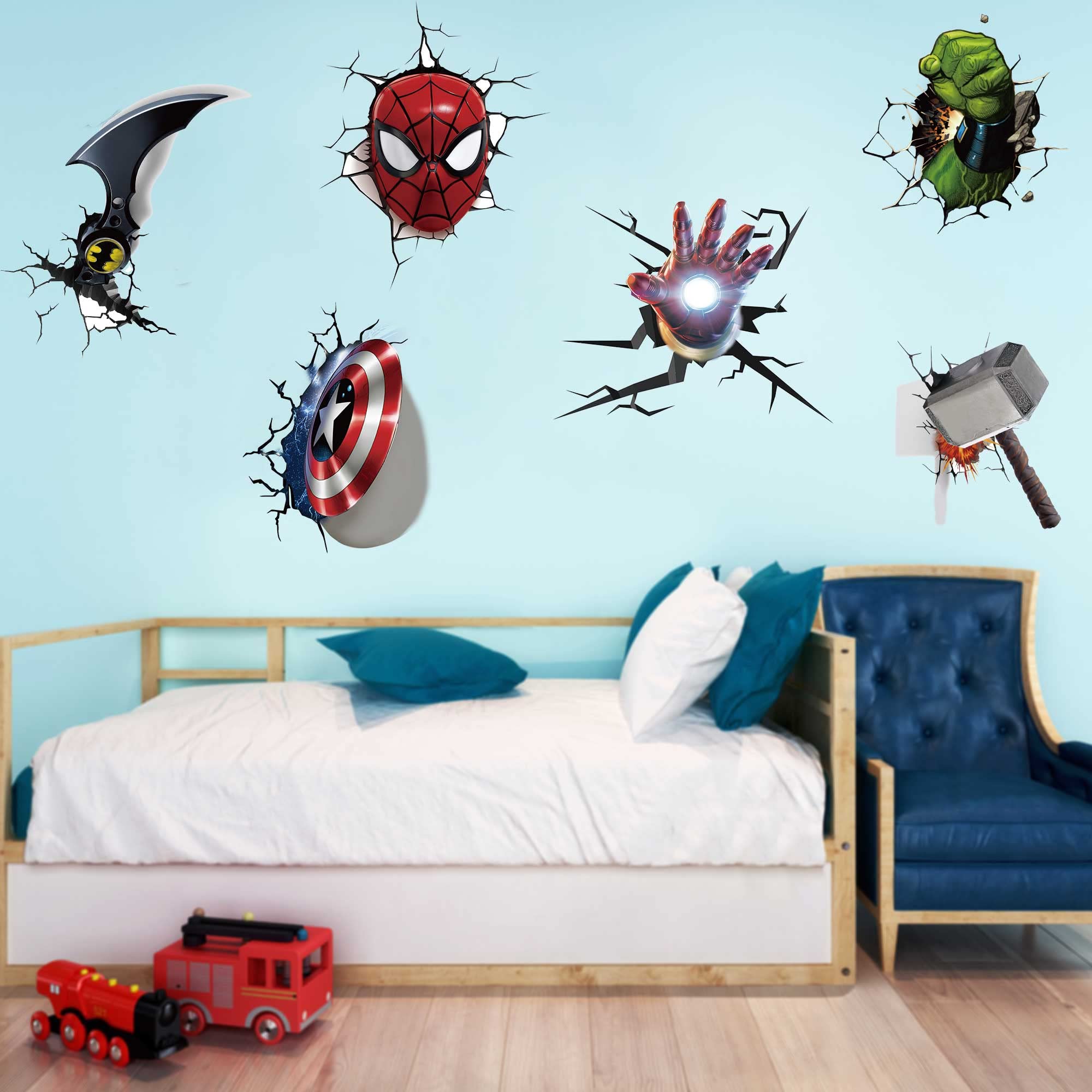 3D Removable Wall Decals DIY Wall Stickers Posters for Baby Boy Bedroom Decor Nursery Children Playroom Decoration