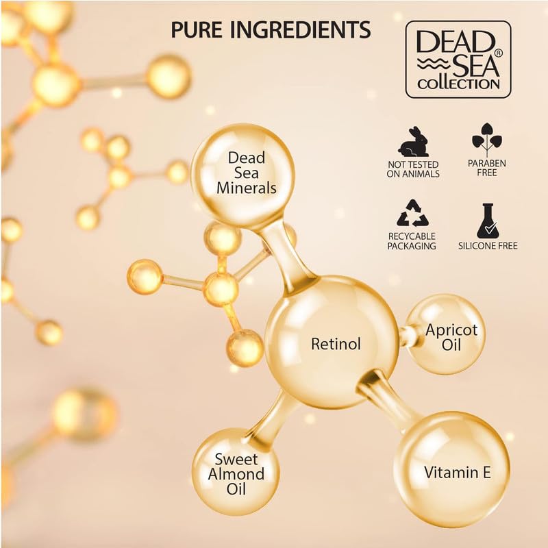 Dead Sea Collection Anti-Wrinkle Night Cream for Face with Retinol and Sea Minerals - Nourishing and Moisturizer Face Cream (1.69 fl.oz)