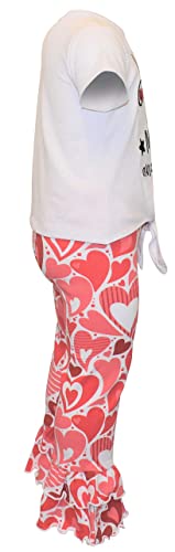 Unique Baby Girls Valentines Day Love You to the Moon 2pc Set (6, Moon)