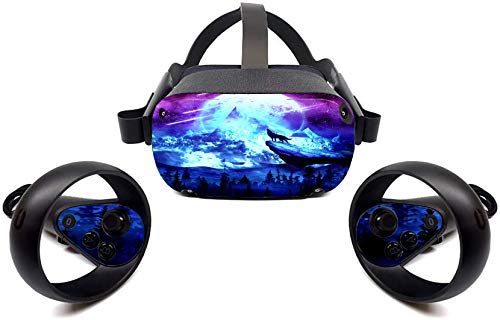 3D Wolf Vinyl Skin Sticker Decal Cover for Oculus Quest Headset and Controllers by FELIPE SEIJI KUBA