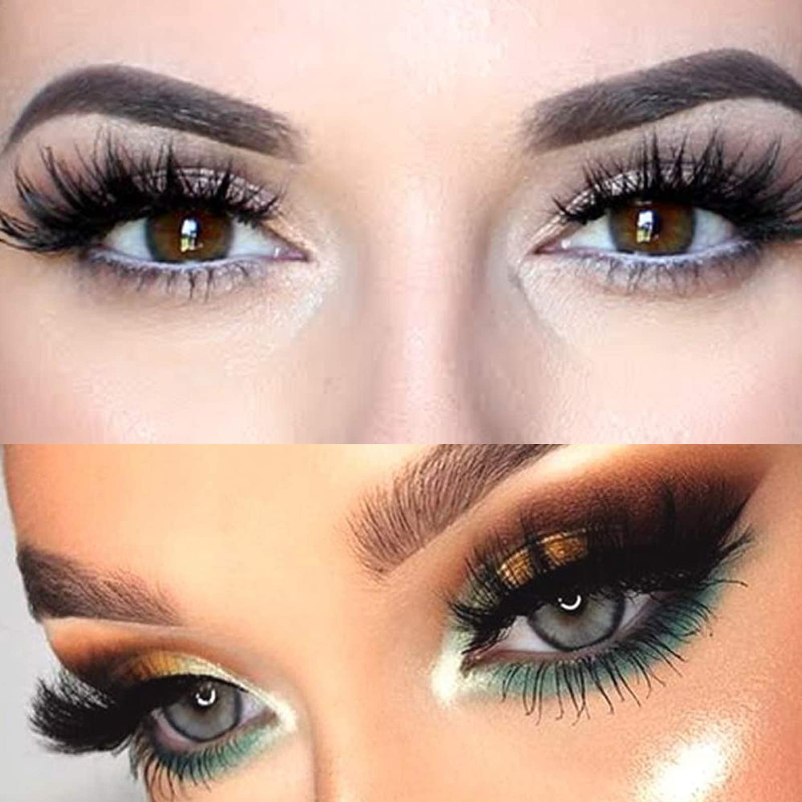 DAODER False Eyelashes 25mm Lashes Wispy Long 8D Mink Lashes Dramatic Volume Fluffy Eye Lashes Pack for Women 7Pairs Soft Reusable Fake Eyelashes