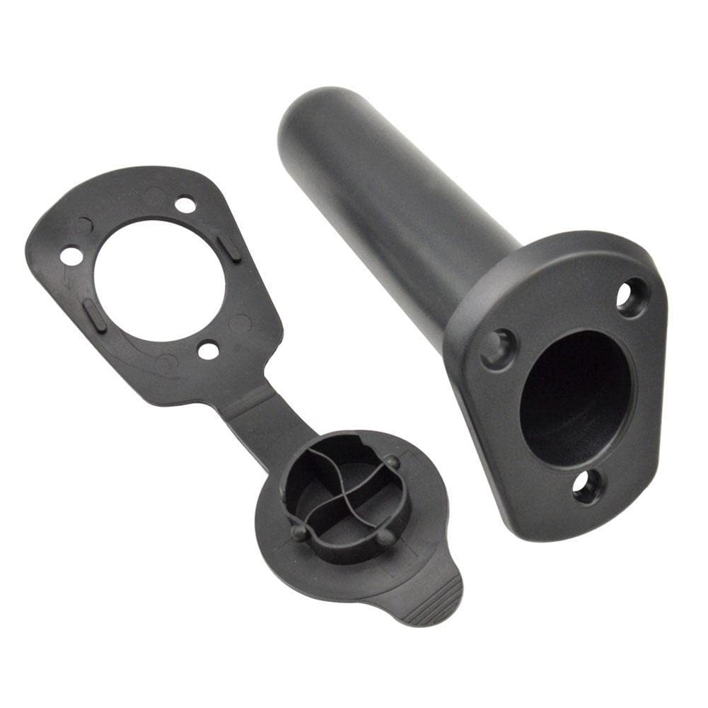2Pcs Plastic Flush Mount Fishing Boat Rod Holder Bracket With Cap Cover for Fishing Kayak Pole Fishing Tackle Accessory Tool