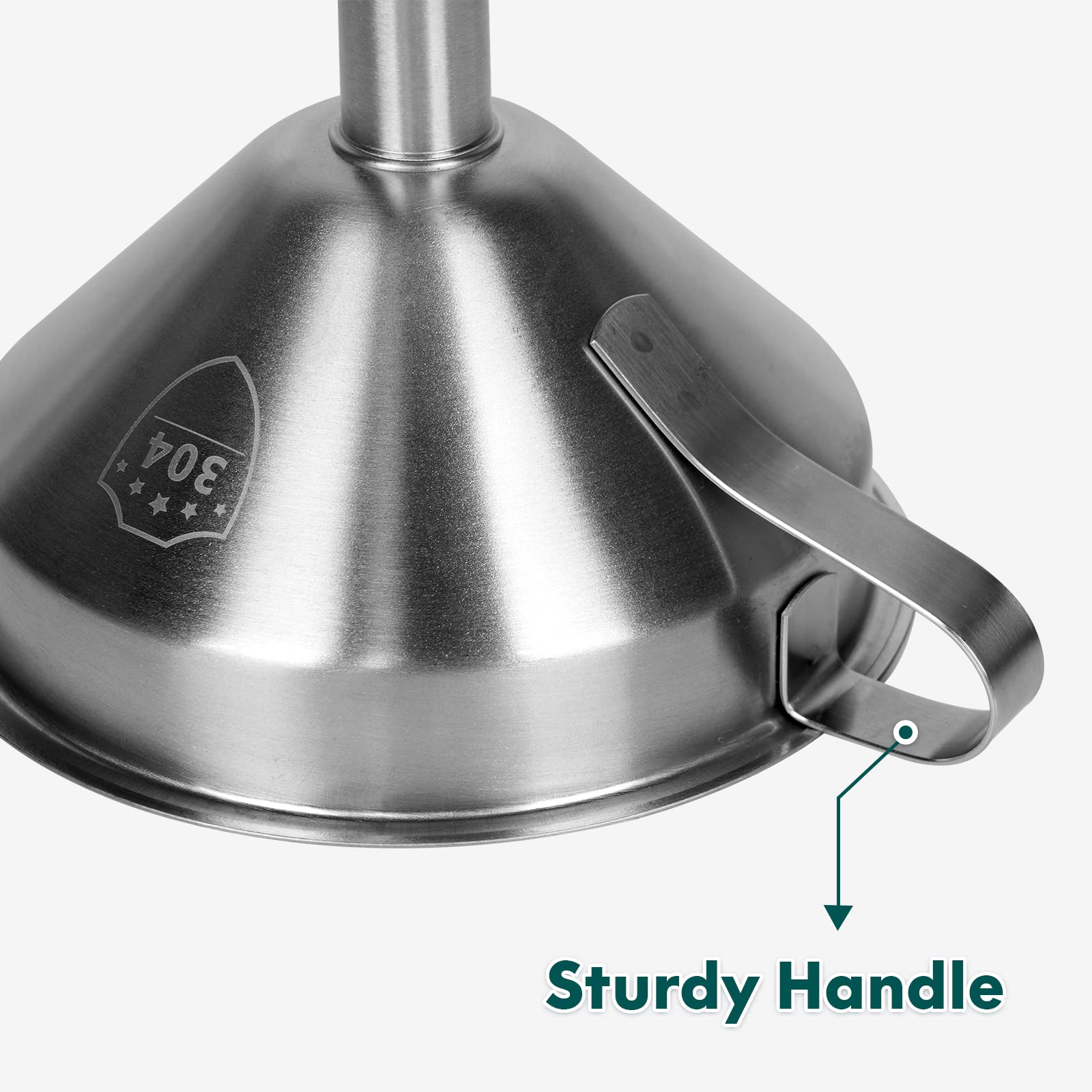 3D-Printer Resin Stainless-Steel Funnel Filter – with Detachable Resin Strainer, for Recycling or transferring uncured 3D-Printing Liquid，DOUMII