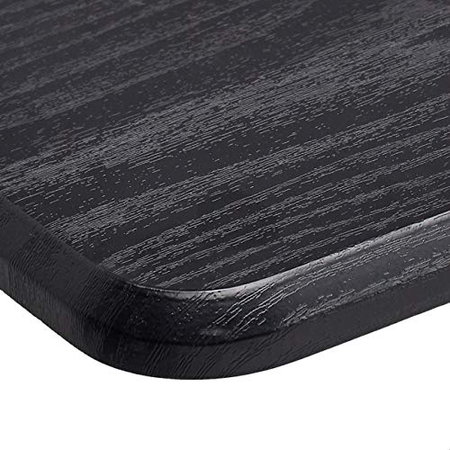 Amazon Basics Rectangular 5-Level Adjustable/Portable Electronic Standing Computer Desk Converter, Wood Surface, 18 Inch, Black