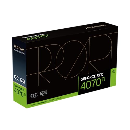 ASUS ProArt GeForce RTX™ 4070 Ti 12GB OC Edition GDDR6X Graphics Card (PCIe 4.0, 12GB GDDR6X, DLSS 3, HDMI 2.1a, DisplayPort 1.4a)
