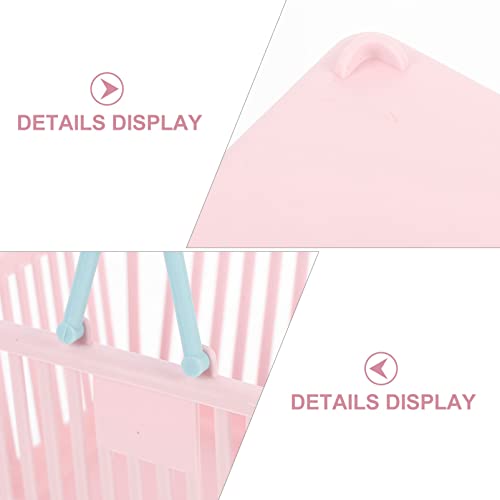 Gadpiparty 3pcs Basket Sundries Play Tote: Plastic Office Container Mini Toiletry Dividers Useful Shopping Handle Portable Drawer Favors Kids Makeup Caddy Serving Bins Desk Classroom