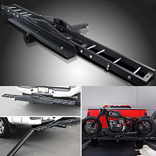 500lb Motorcycle Carrier Trailer Hitch Mount Scooter Hauler Dirt Bike Rack Ramp