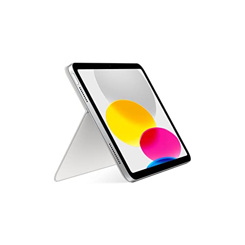 Apple Magic Keyboard Folio: iPad Keyboard and case for iPad (10th Generation), Detachable Two-Piece Design That attaches magnetically, Built-in trackpad, US English β White