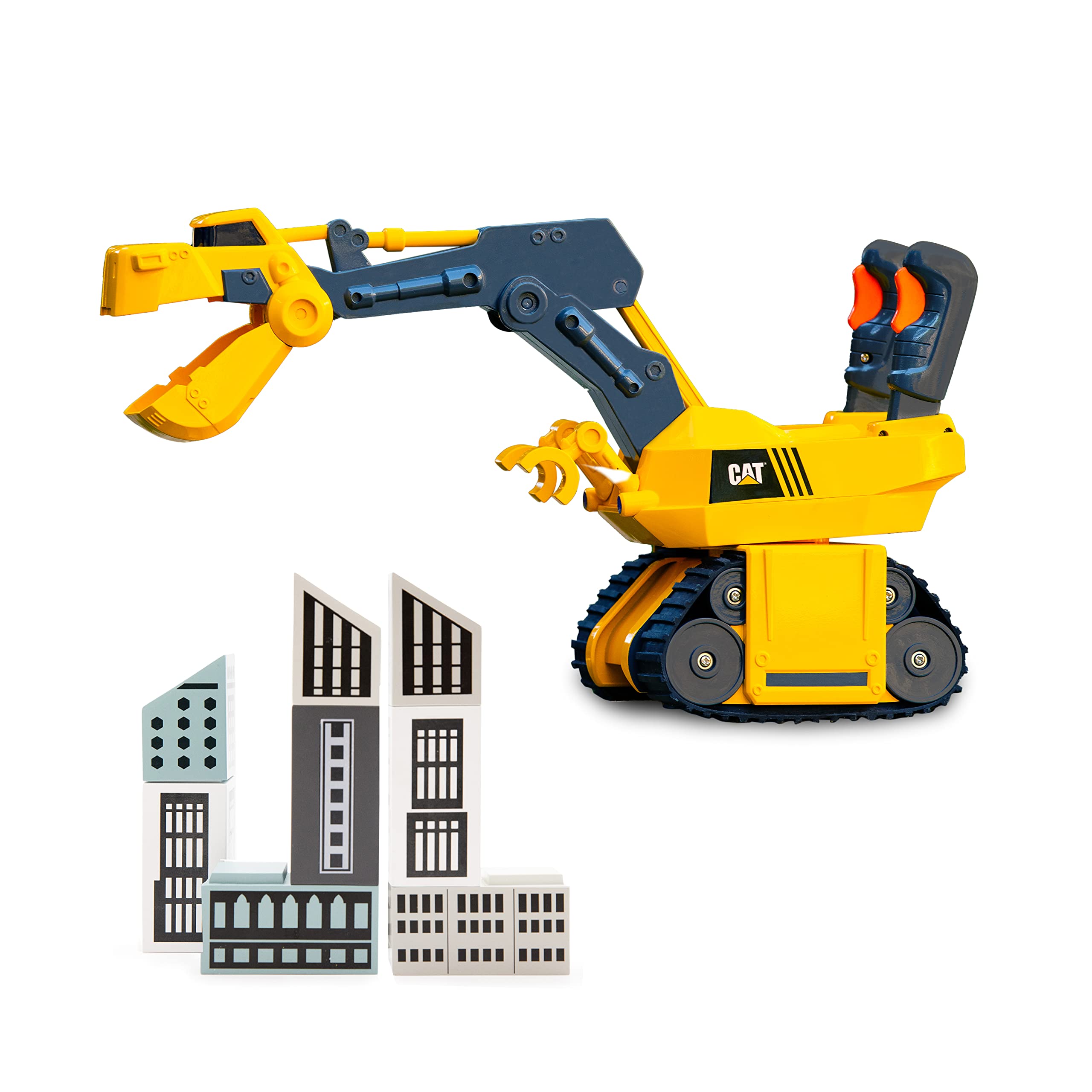 CAT Construction Toys Funrise Light & Sound Roaring Rex-Cavator Battery Operated Toy Excavator, Ages 3+