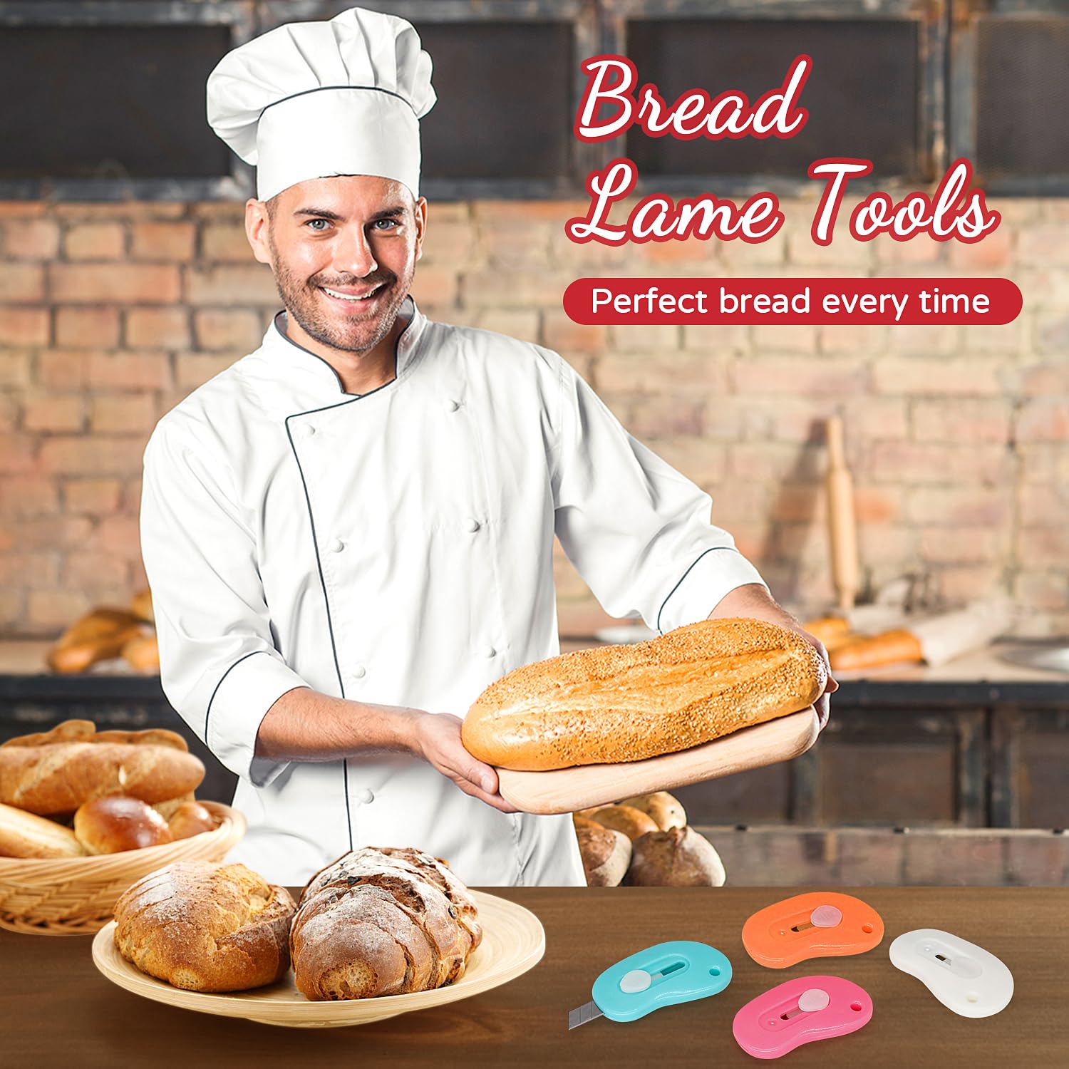3PCS Bread Lame Dough Scoring Tool - Sourdough Lame Scoring Tool, Bread Dough Cutter Slashing Razor Tool,Slashing Tool Cutting Bread Scoring Tool for Sourdough Bread Baking - Scoring Patterns Booklet