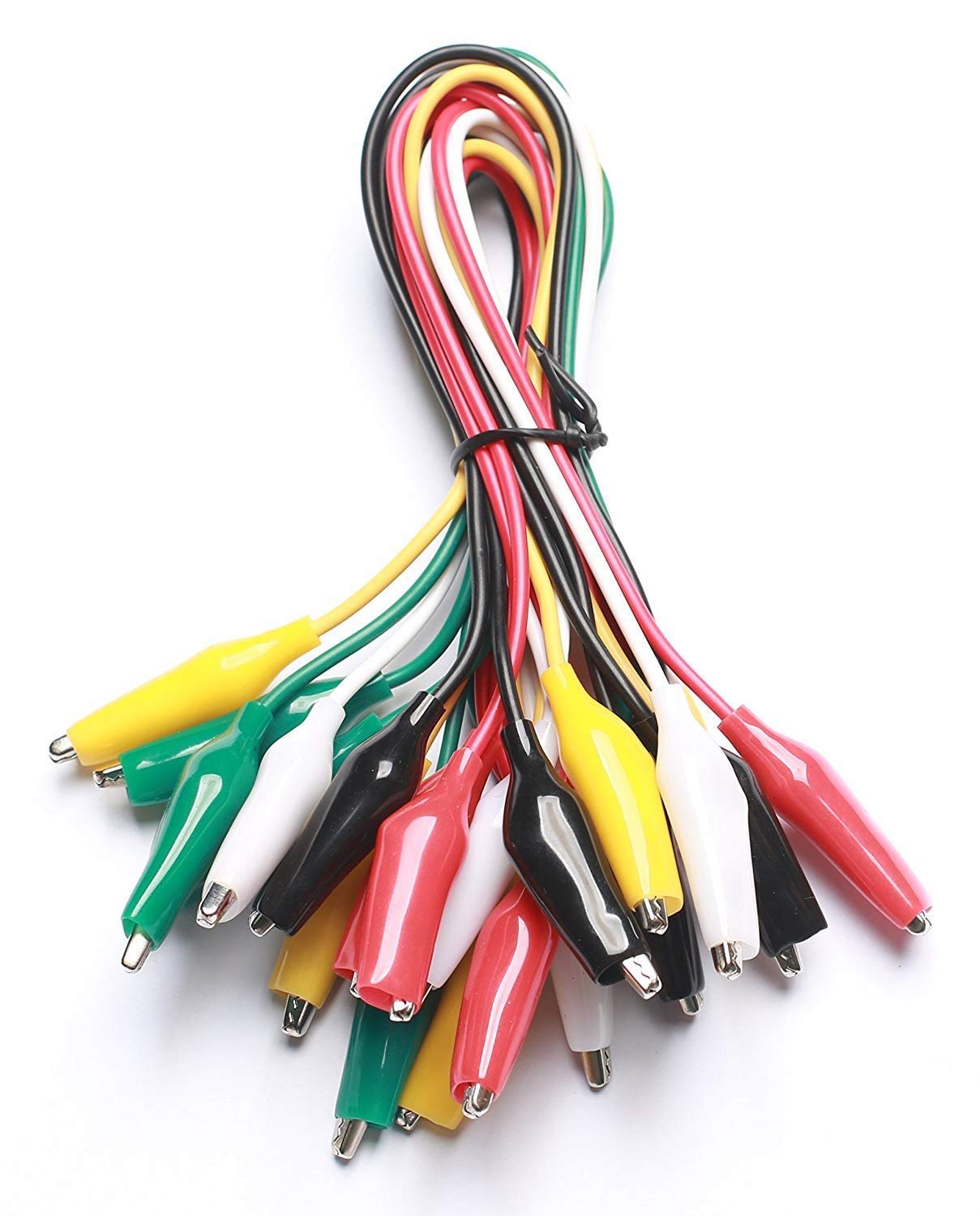 KOOKYE 10x Lilypad Coin Cell Battery Holder 10x Lilypad LEDs Alligator Clips Test Lead Wire for Arduino Raspberry Pi