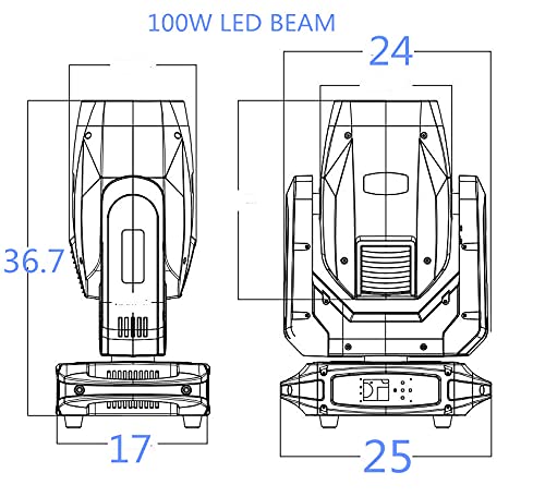 BORYLI Moving Head Light Bulb 230w for Stage Lighting (100W Beam Moving Head)