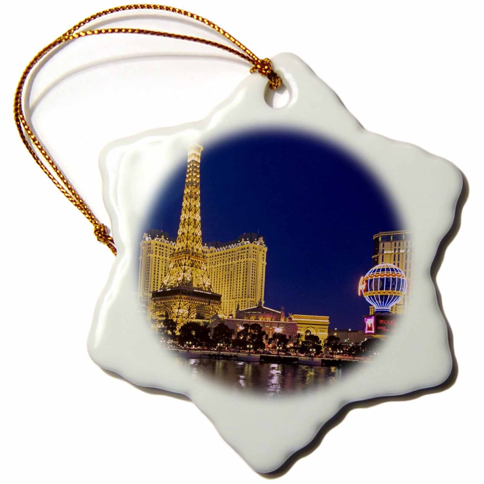 3dRose Nevada, Las Vegas, Bellagio Hotel Casino-US29 BJA0012-Jaynes Gallery Snowflake Ornament