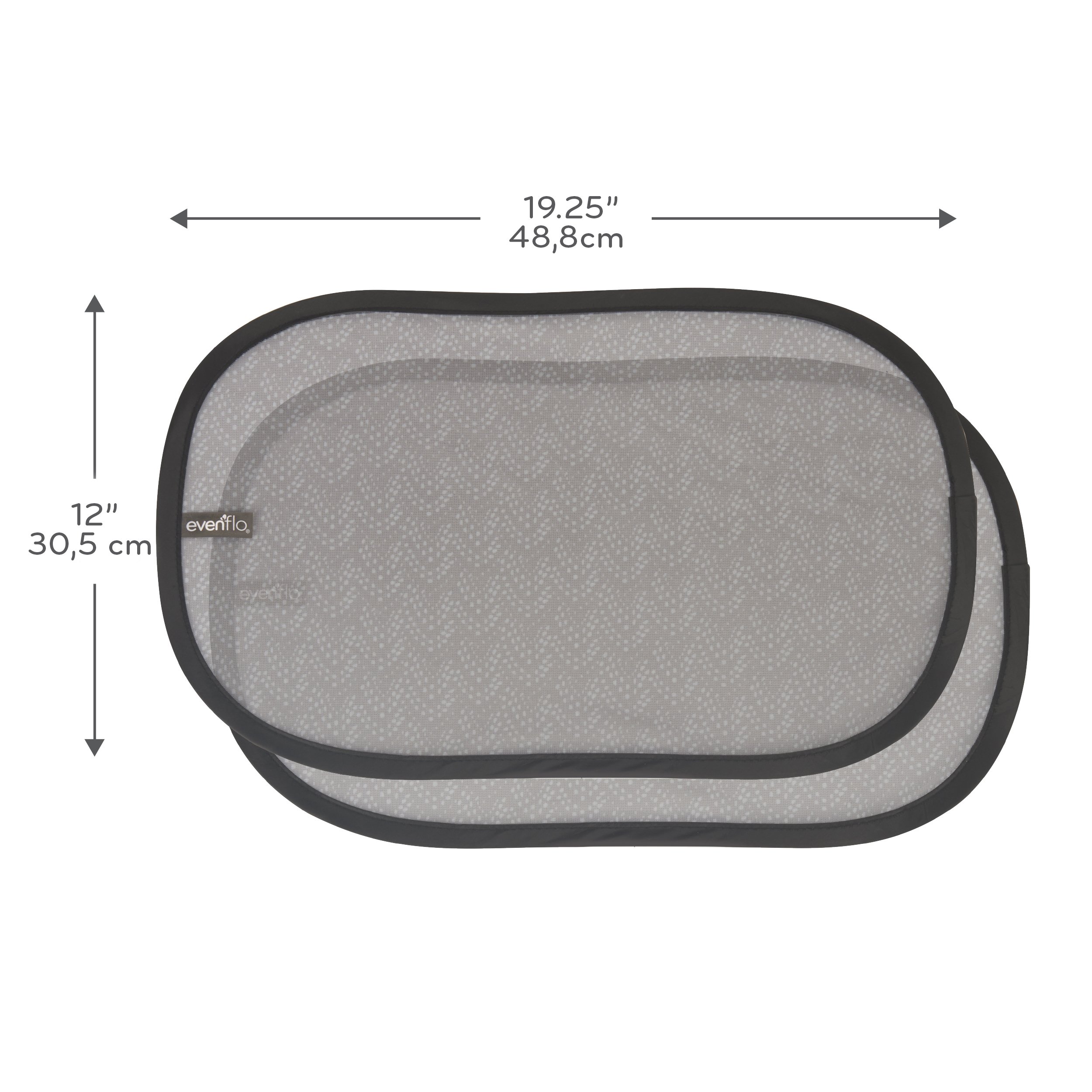 Evenflo Car Window Cling Shades, 2-Pack, Grey Chevron
