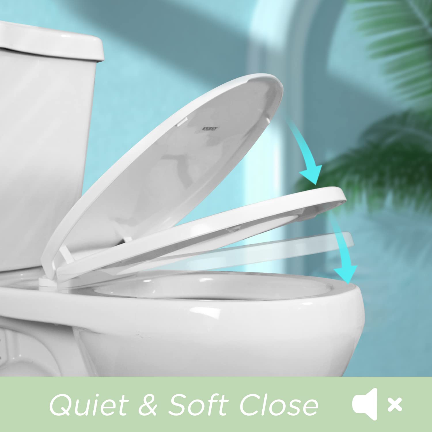 Toilet seat Round, Slow Close, Never Loosen and Easily Remove, Plastic, White