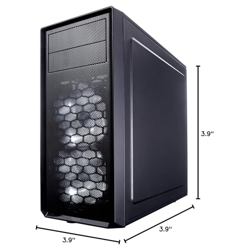 Fractal Design Focus G - Mid Tower Computer Case - ATX - High Airflow - 2X Fractal Design Silent LL Series 120mm White LED Fans Included - USB 3.0 - Window Side Panel - Black