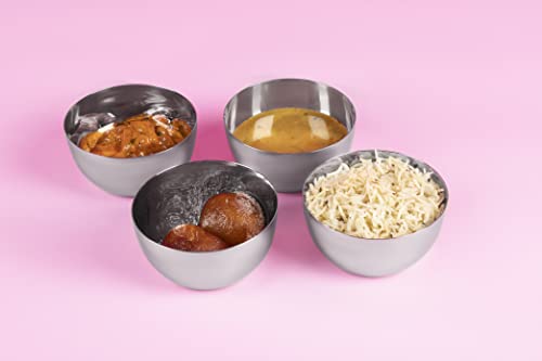 AEJESOP 4 pc Stainless Steel Bowls (Vol. 250ml)