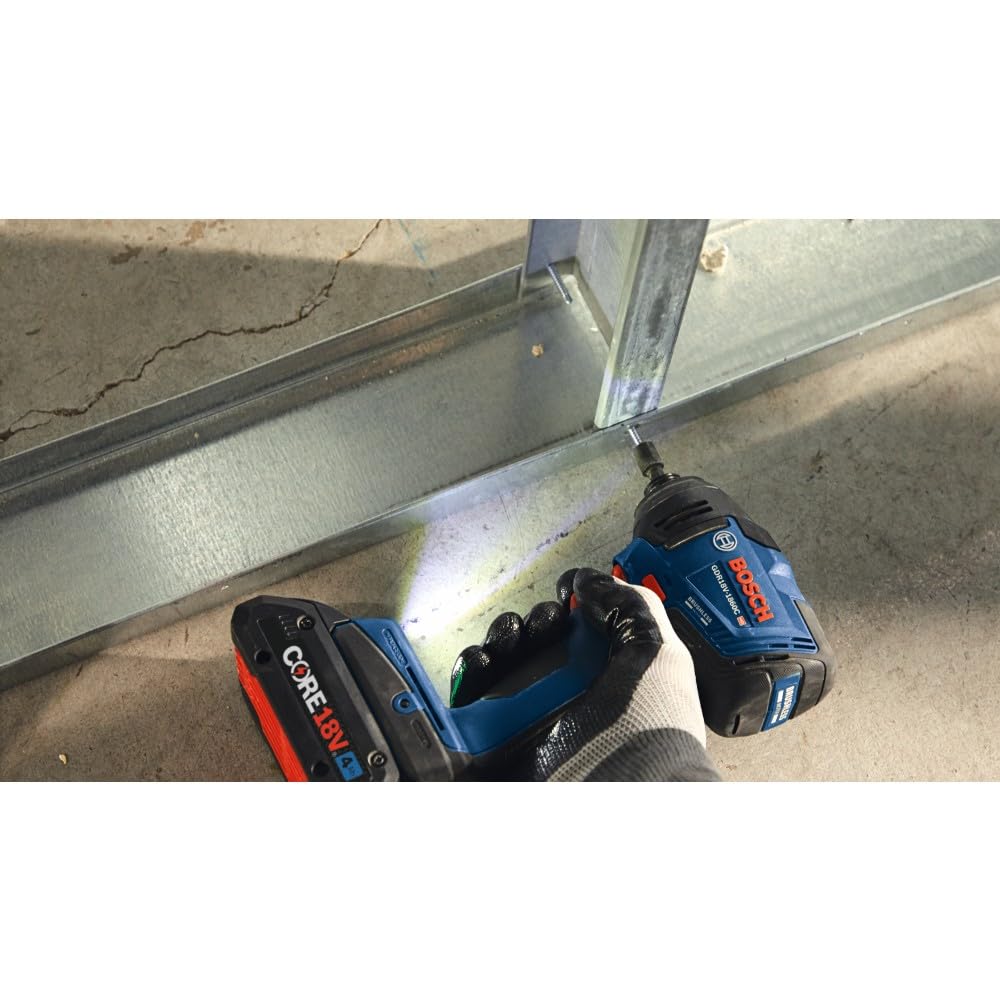 BOSCH GDR18V-1860CB25 18V Connected-Ready 1/4 In. Hex Impact Driver Kit with (2) CORE18V® 4 Ah Advanced Power Batteries and (1) Connectivity Module
