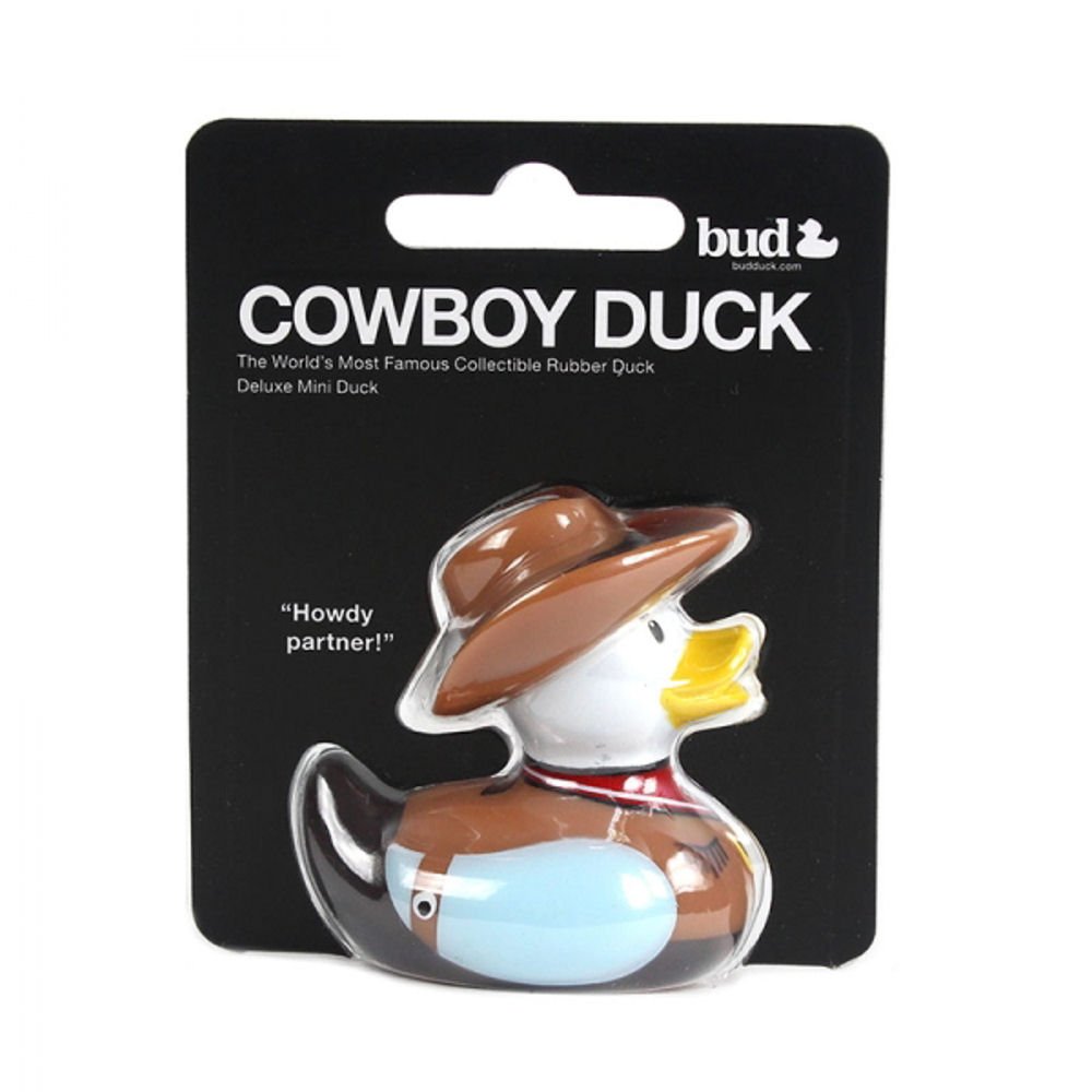 Bud Duck ~ Mini Collectible Deluxe Rubber Duck ~ COWBOY