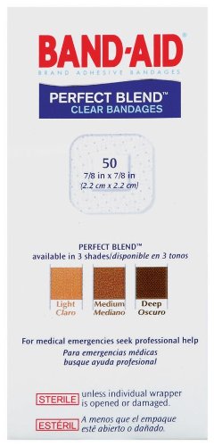 Band-Aid Brand Tru-Stay Clear Spots Discreet First Aid and Wound Care for Minor Cuts and Scrapes, All One Size, 50 Count