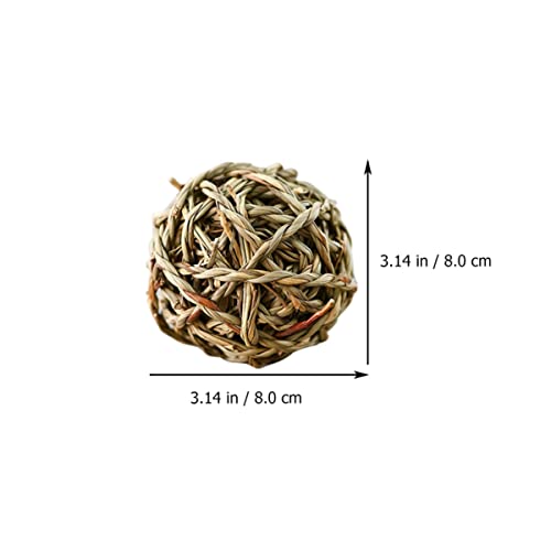 balacoo 1pc Pigs Weave Woven Throw Rabbits Round Chew Rattan for Seagrass Pet Molar Bite Hamster Ball Straw Animal Play Activity Small Parrot Grass Parrots Guinea Bunny Natural Pets