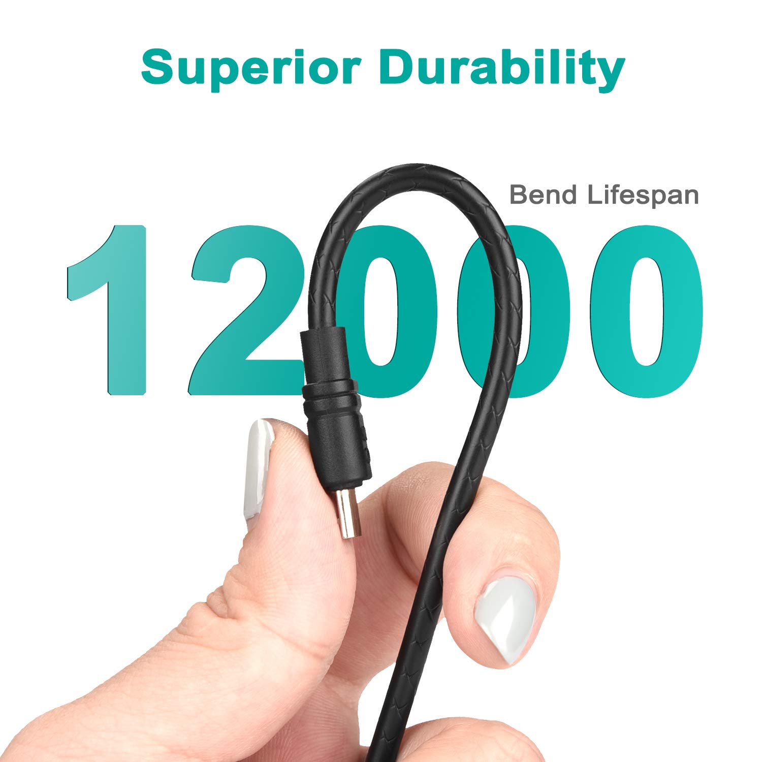 3ft Android Charger Cable, CyvenSmart 5-Pack 3 foot Micro USB Cable Cord Fast Charging Phone Charger for Samsung Galaxy J3 J7 S6 S7 Edge, Tablet, LG stylo 2/3 LG G3 G4 K30 K20 Plus, Kindle Fire 7 8 10