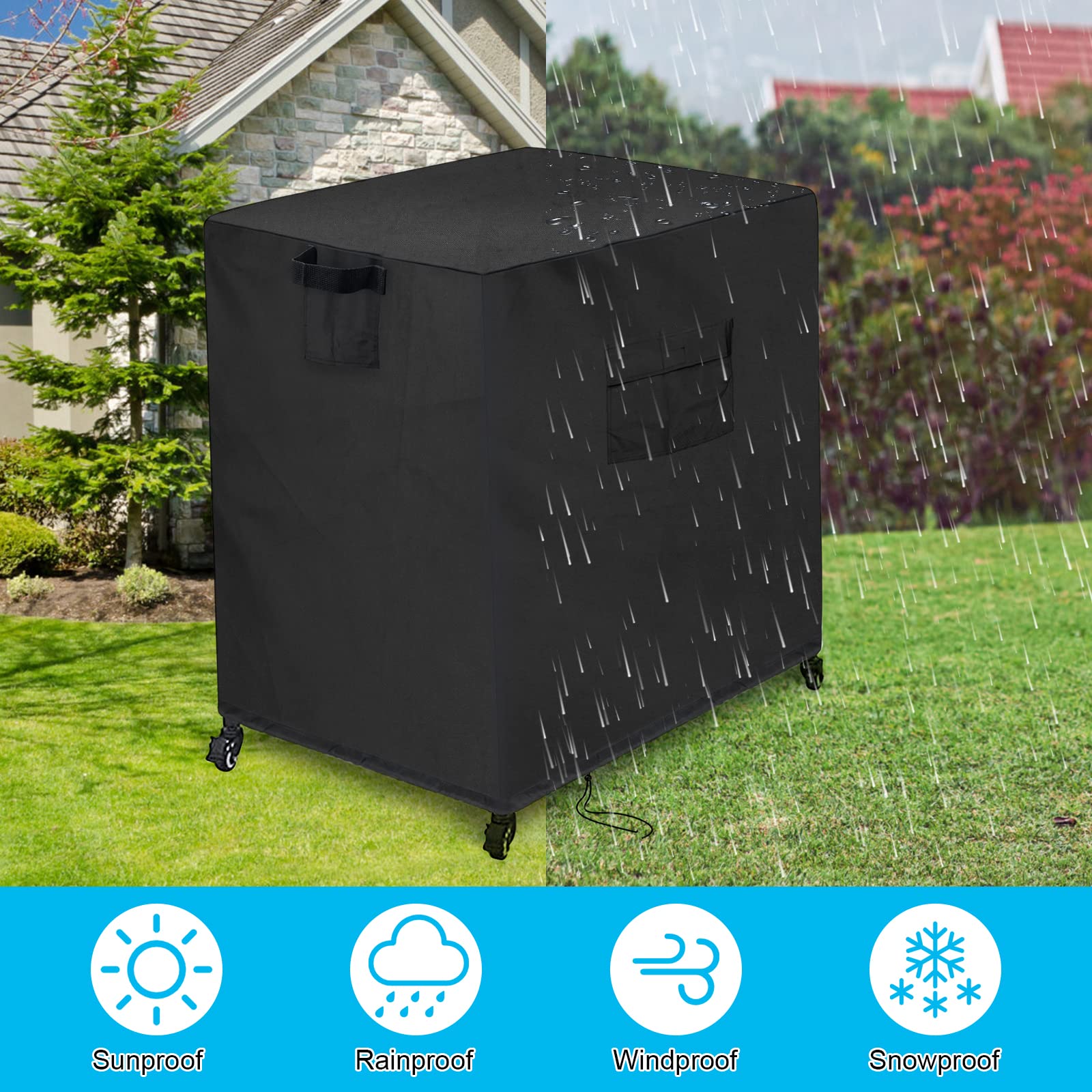 Outdoor Table Cover for Ooni Large Table, Catcan 36 x 32 x 32inch Waterproof Outdoor Prep Table Cover Pizza Oven Stand Cover