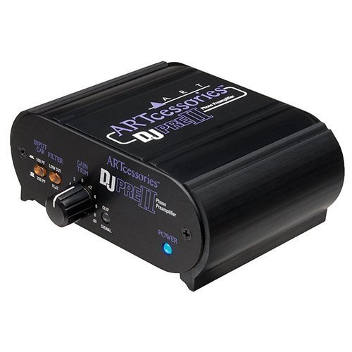 ART DJ Pre II Turntable Phono Preamplifier with RIAA EQ and a RCA Male to 2 RCA Male Audio Cable 3'