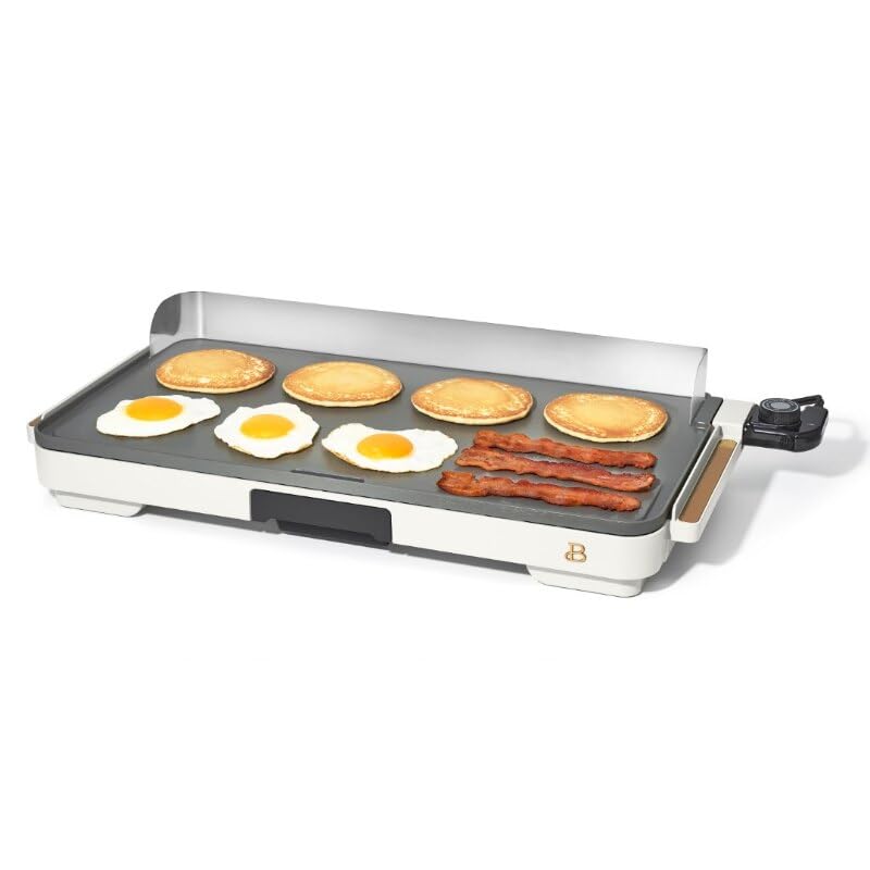 Beautiful 12" x 22" Extra Large Electric Griddle - Non-Stick Coating, 1500W Heating, Family-Sized Cooking Surface