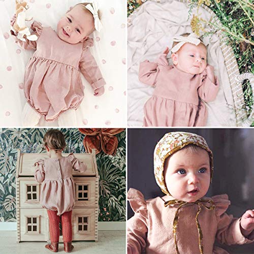 Simplee kids Baby Girls Linen Handmade Jumpsuit Summer Long Sleeve Jumpsuit Newborn Baby