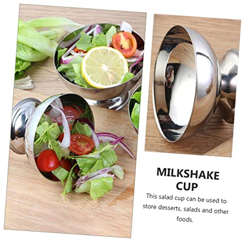 Alipis 2 Pcs Stainless Steel Dessert Cup Small Storage Shelf Glass Trifle Bowl Fruit Snack Molds Stainless Steel Ice Cream Cups Dessert Dish Sundae Bowls Dessert Bowl Salad Cup Candy Cup