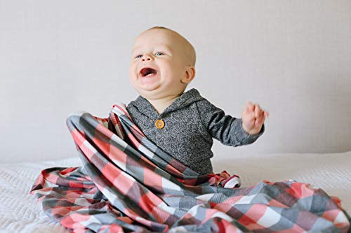 Large Premium Knit Baby Swaddle Receiving Blanket "Jack" by Copper Pearl