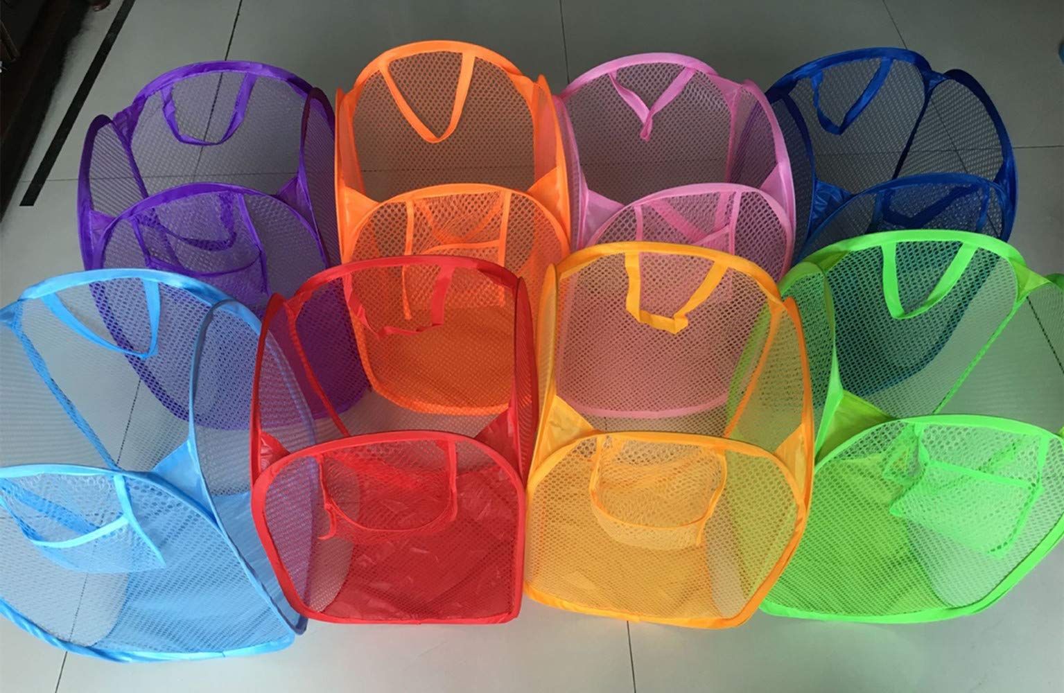 Foldable Clothes Baskets Laundry Sorters Baby Storage Bin Kids Hamper for Toys,Stray Socks,Dish Cloths,Small Garments,Sky Blue