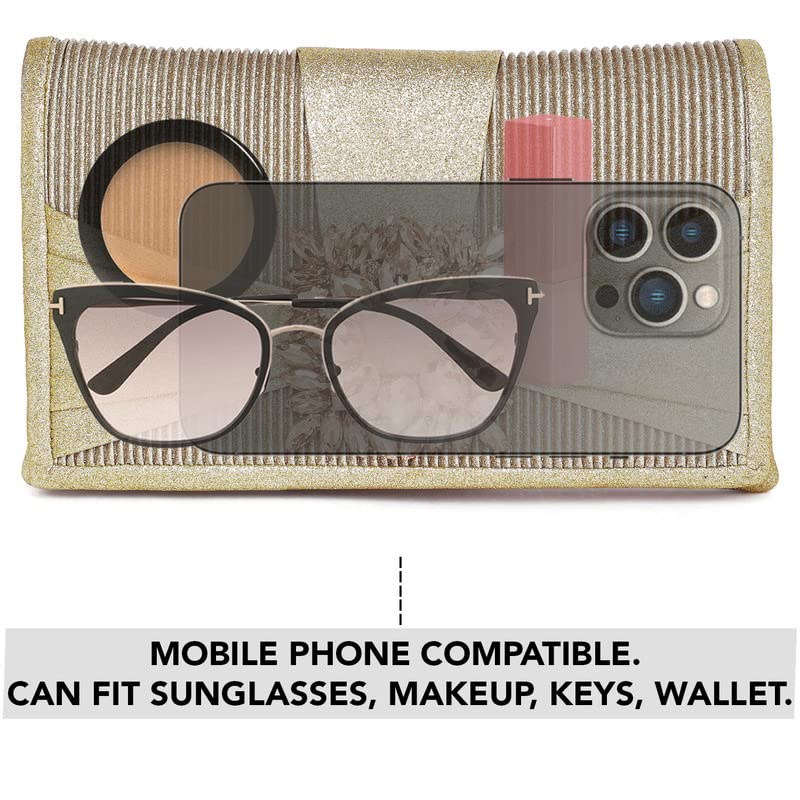 Aheli Clutch Women's Purse Bridal Bag for Casual Detachable Strap Evening Sling Bag Rose Gold Gift for Women