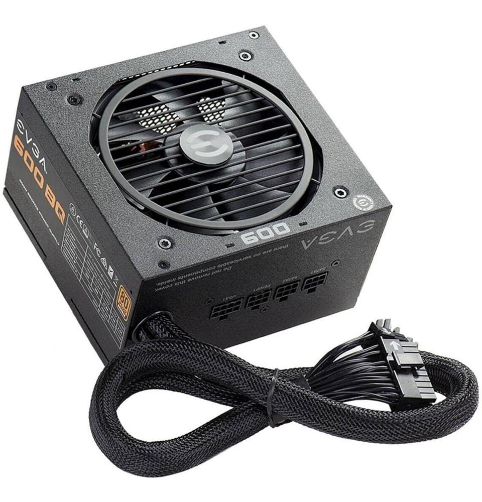 EVGA 110-BQ-0600-K1 600 BQ, 80+ Bronze 600W, Semi Modular, FDB Fan, 3 Year Warranty, Power Supply