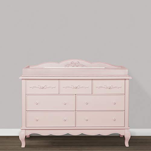 Evolur Aurora Change Tray I Lasting Quality I Intricate Ribbon Bow Scrollwork, Dusty Rose