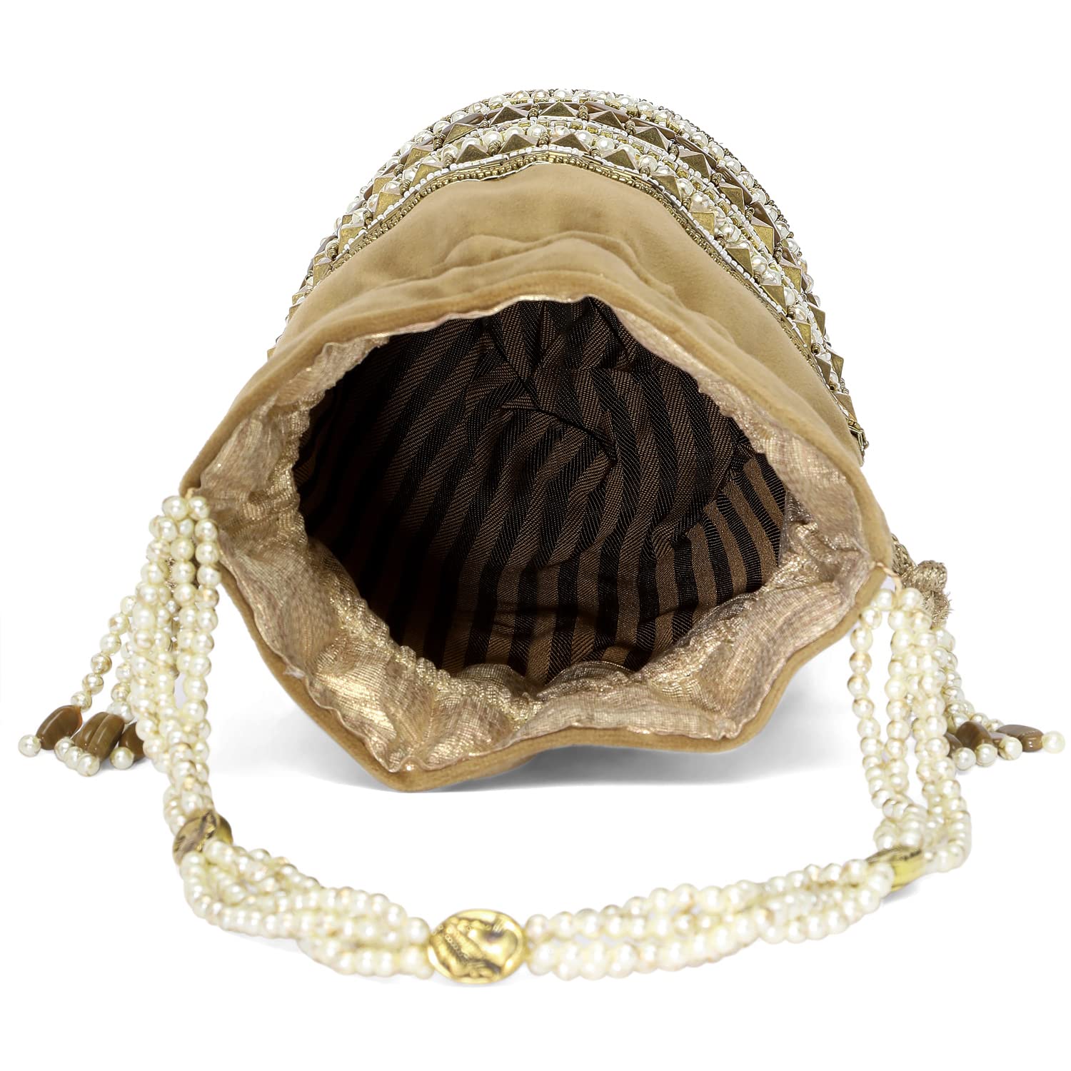 Aheli Indian Potli Bags for Women Evening Bag Clutch Ethnic Bride Purse with Drawstring (P20W)
