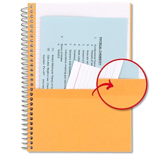 Five Star Small Spiral Notebook, 2-Subject, College Ruled Paper, Fights Ink Bleed, Water Resistant Cover, 6" x 9-1/2", 100 Sheets, Tidewater Blue (06180AA4)