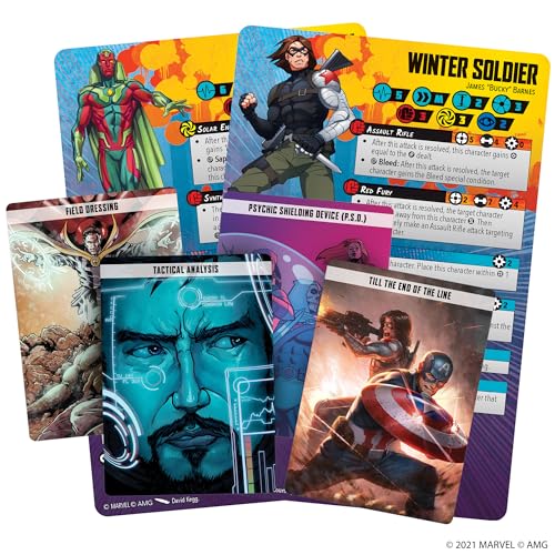 Atomic Mass Marvel Crisis Protocol: Vision & Winter Soldier Chara, Multicolor