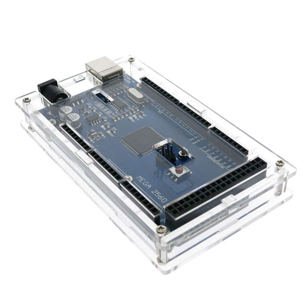 HiLetgo 5pcs Mega 2560 Enclosure Case Kits Transparent Acrylic Enclosure Case Mega 2560 Case Enclosure Box for Arduino Mega 2560 R3 Pack of 5