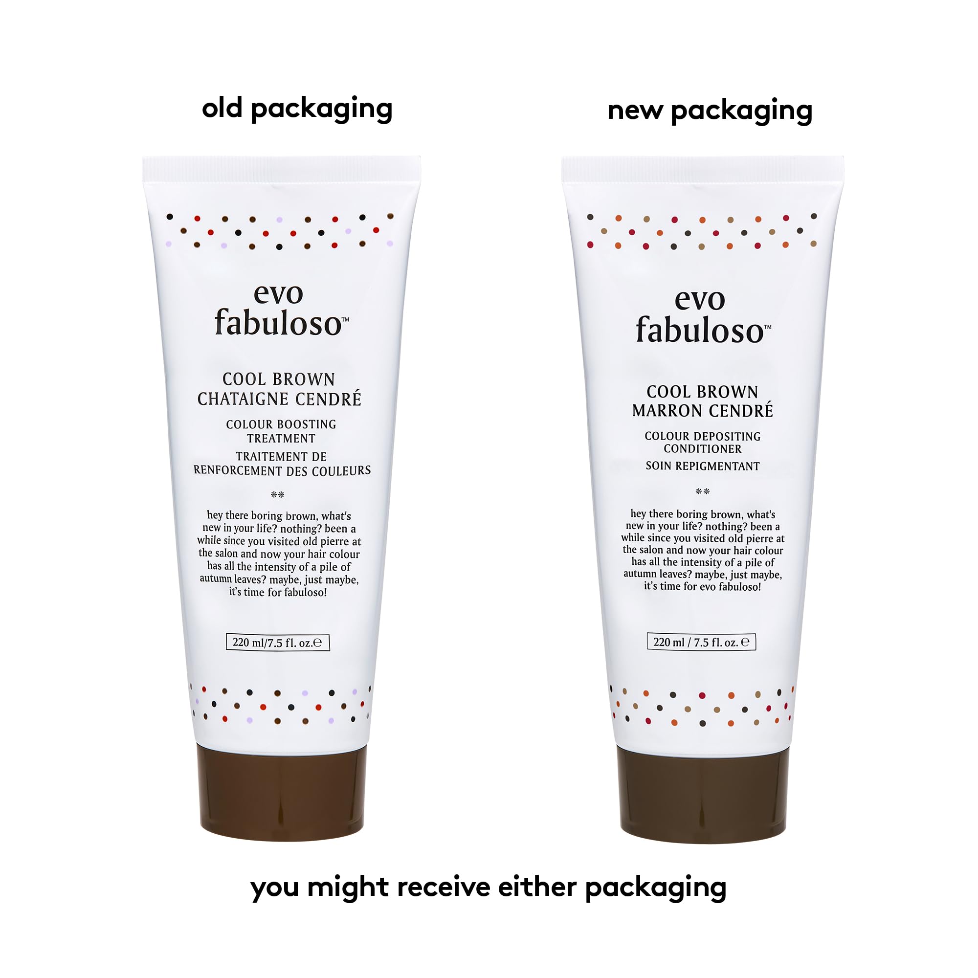 EVO Fabuloso Cool Brown Color Depositing Treatment - Color-Treated Hair Conditioner - Helps Maintain Color Depth, Tone & Shine - 220ml / 7.5fl.oz