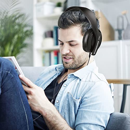 Arzweyk 3.5mm to 2.5mm Male to Male Audio AUX Replacement Cable Compatible with Sennheiser HD447 HD437 HD202 HD212 Headphone, Remote Volume Control Mic for ISO Android, 1.2m/ 4FT