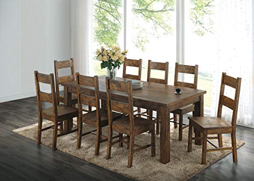 Coaster Dining Table Rustic Golden Brown 107041