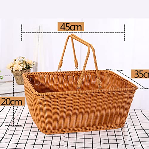 Alipis Sundries Flower S Shape Store Shopping Bincookie Lid with Party Wicker Wine Light Practical Woven Vase Organizer Bags Household and Willow Bamboo Candy Vegetable Bin Easter Bread
