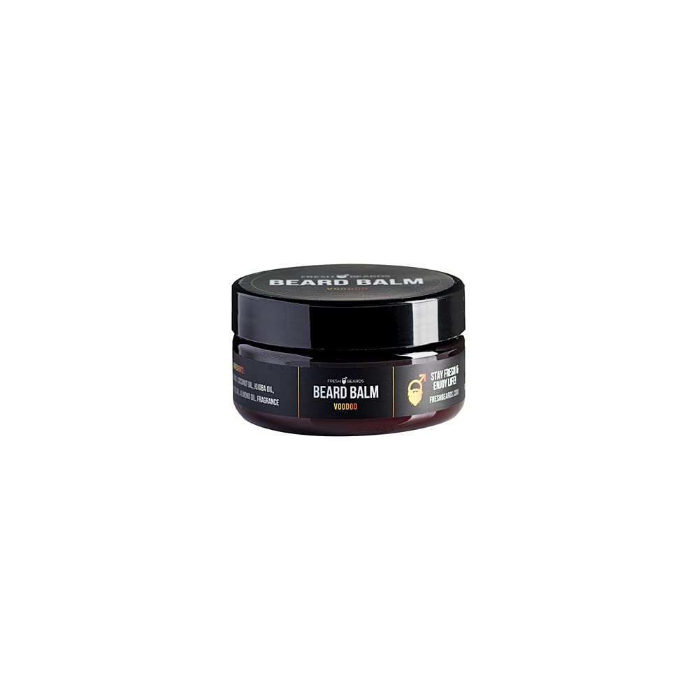 Fresh Beards Voodoo Beard Balm - Citrus, Eucalyptus and Jasmine Fragrance - Soothing Anti-Itch Moisturizer and Softener for Healthy Growth and Styling