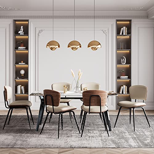 AQG Dining Chairs Mid Century Modern Dining Chairs for Kitchen Dining Living Room Chairs (Beige, Pack of 2)